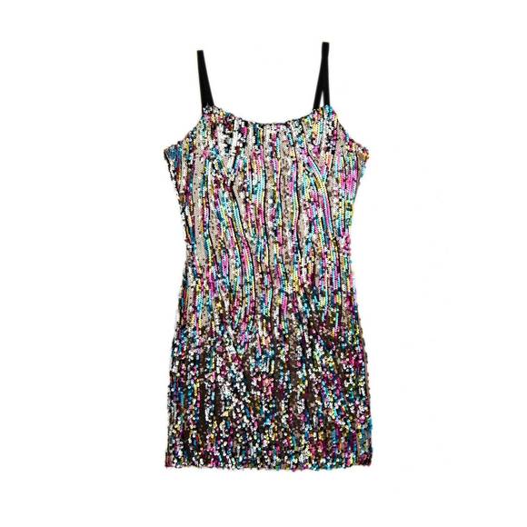 Katie J NYC | Dresses | New Katie J Nyc Girls Roxanne Sequin Dress In Multi | Poshmark